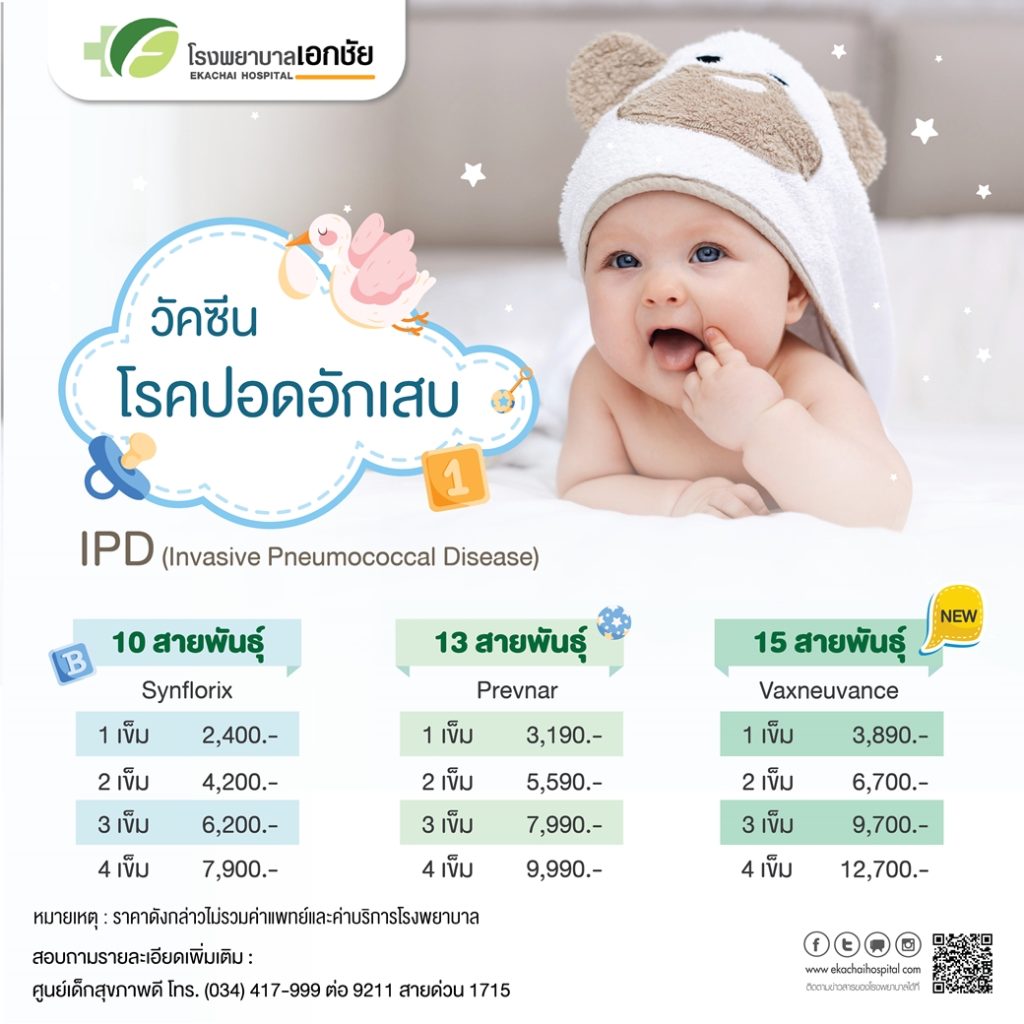 วัคซีนโรคปอดอักเสบ IPD | โรงพยาบาลเอกชัย